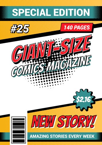 Editable Comic Book Cover Vector Images (over 130)