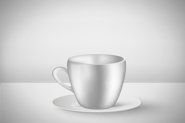Empty mug with handle – Royalty-Free Vector | VectorStock
