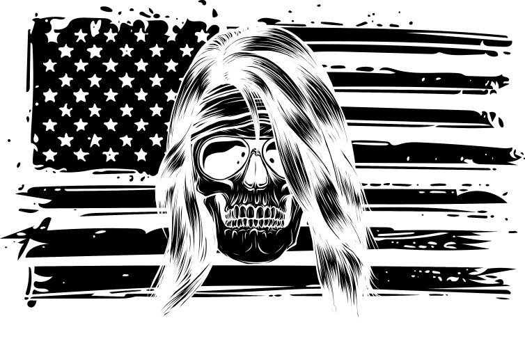 American infantry army flag colored style Vector Image