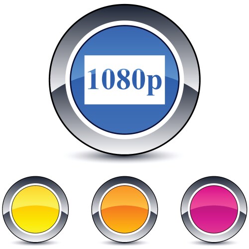 Tv round button Royalty Free Vector Image - VectorStock