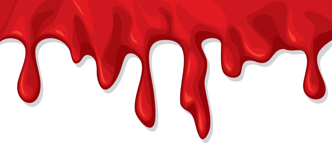 Seamless dripping blood halloween red bleed stain Vector Image