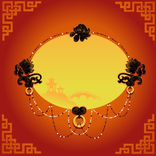 Abstract asian background Royalty Free Vector Image