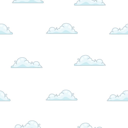 Cumulus cloud cartoon seamless pattern sky air Vector Image