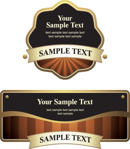 Various doodle labels graphic Royalty Free Vector Image