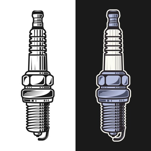 Spark plug sketch Royalty Free Vector Image - VectorStock