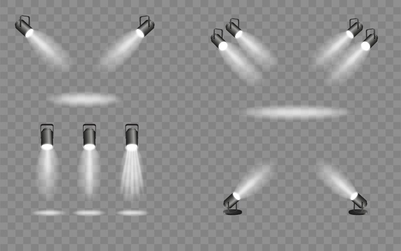 Spotlight lighting light source studio Royalty Free Vector