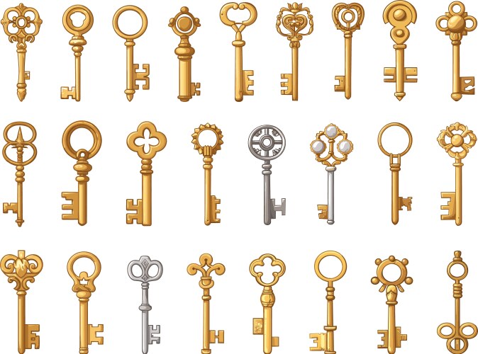 Cartoon gold bars from different angles icon set Vector Image
