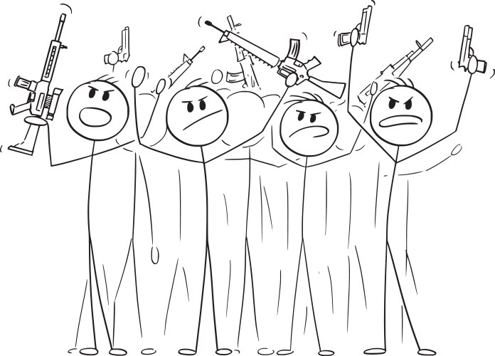 Stickman with Gun Vector Images (87)