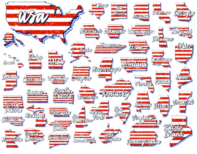 American symbols set Royalty Free Vector Image