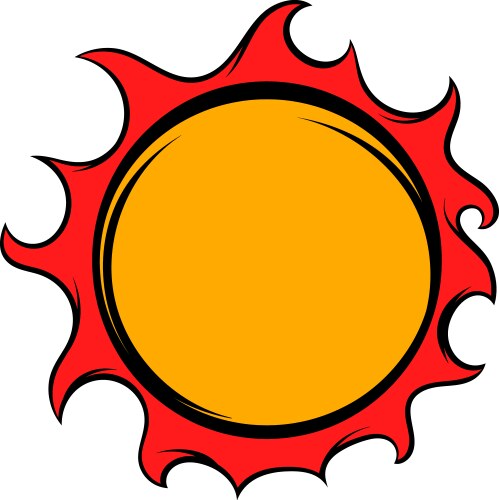 Cartoon sun Royalty Free Vector Image - VectorStock