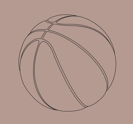 Simple basketball Royalty Free Vector Image - VectorStock