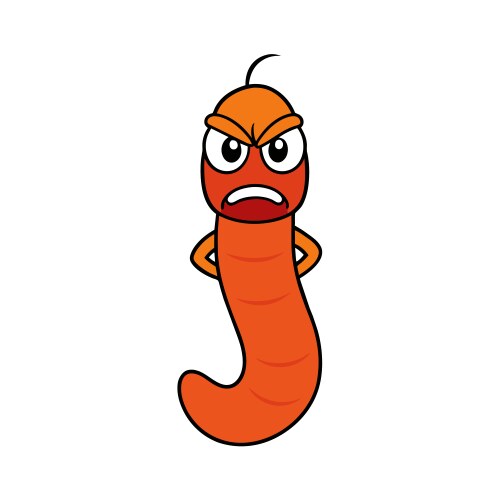 Bearded fireworm dancing icon Royalty Free Vector Image