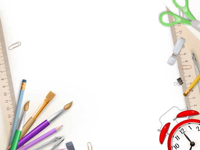 School themed background template Royalty Free Vector Image