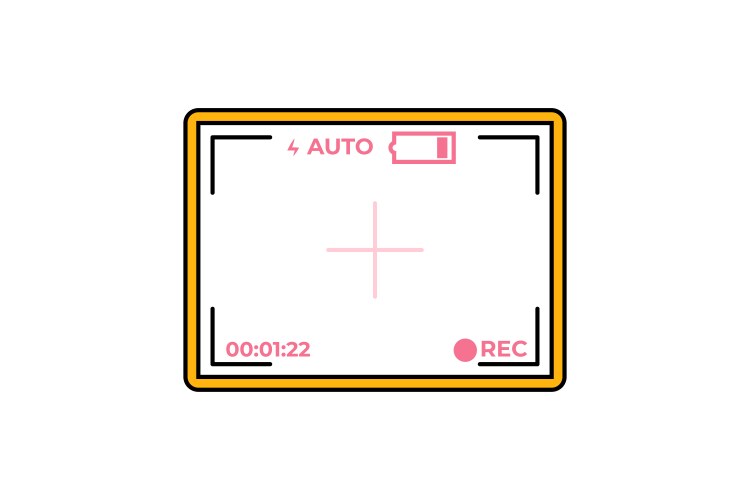 Vlog video frame sticker set Royalty Free Vector Image