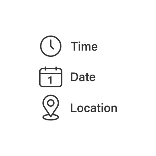 Date and Time Location Icon Vector Images (over 1,500)