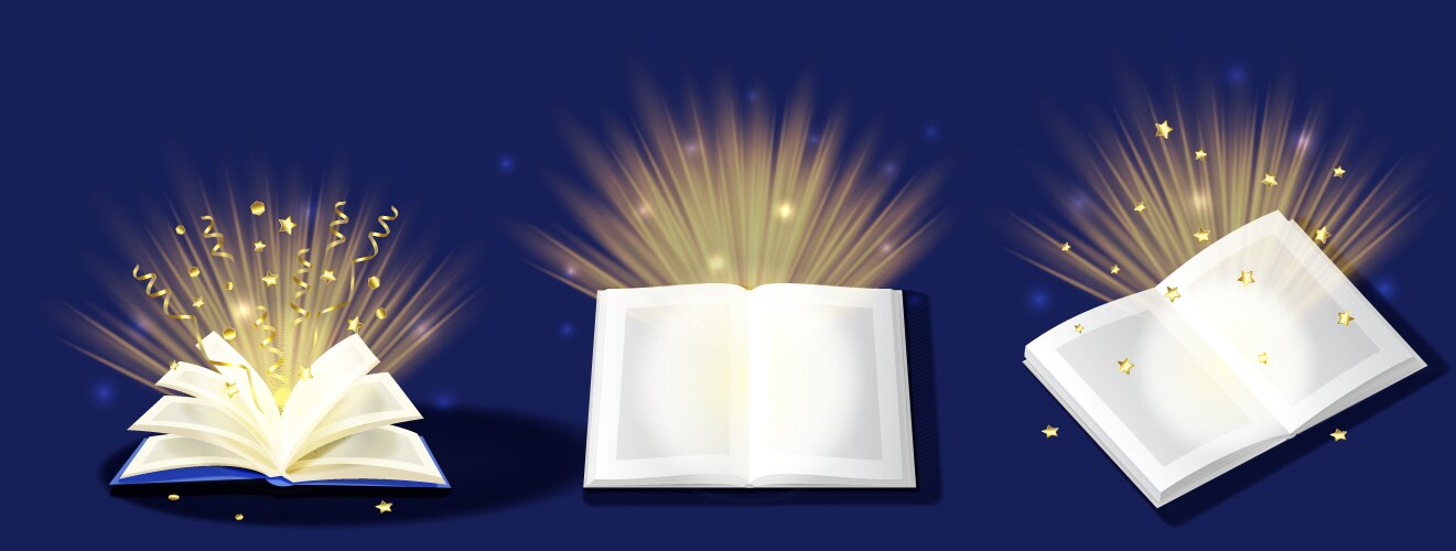 Magic book Royalty Free Vector Image - VectorStock