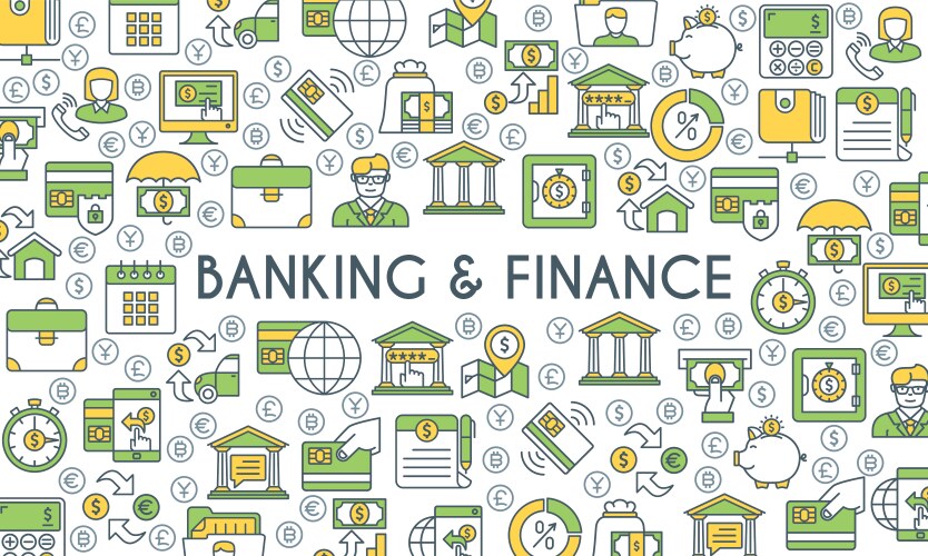 Money and banking banner design concept Royalty Free Vector