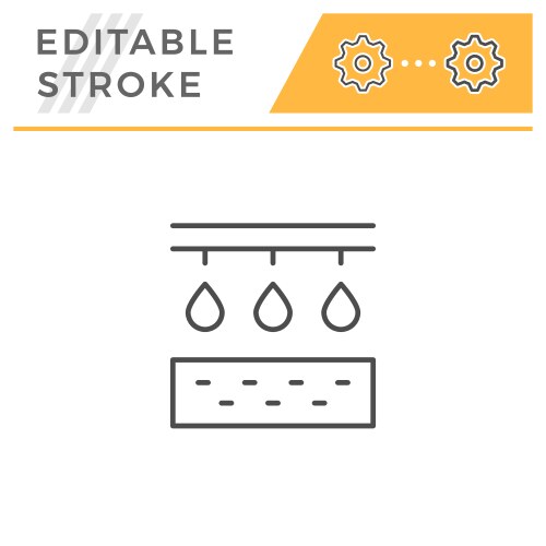 Irrigation line icons collection sprinklers Vector Image