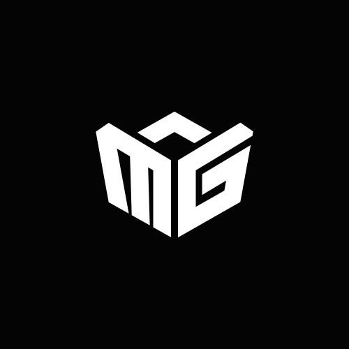 Mg logo monogram with slash style design template Vector Image