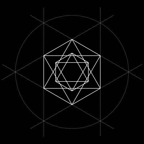 Sacred geometry triangle based symbol and elements