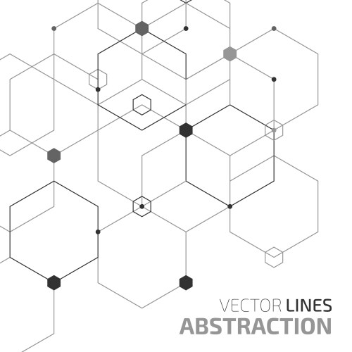 Geometric lines and dots Royalty Free Vector Image