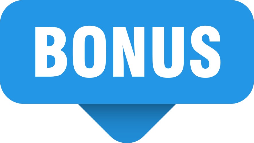 Bonus sticker sign on transparent background Vector Image