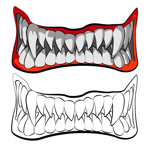 Vampire mouth Royalty Free Vector Image - VectorStock