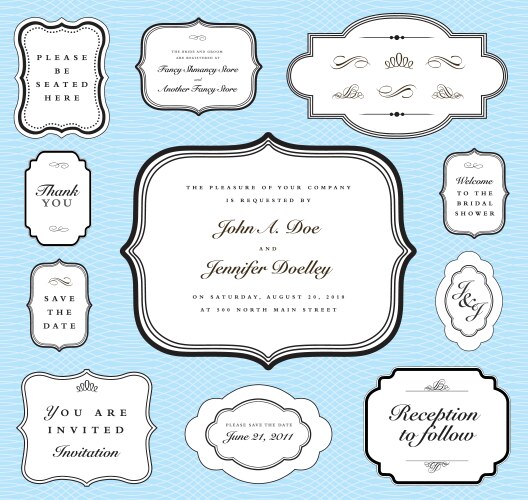 Pastel ornate blue frame Royalty Free Vector Image