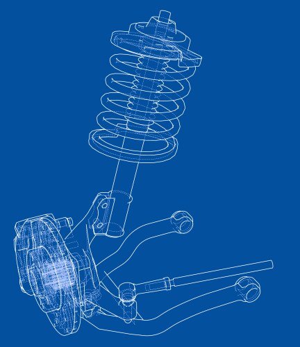 Suv suspension Royalty Free Vector Image - VectorStock