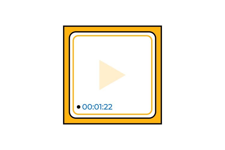 Vlog video frame sticker set Royalty Free Vector Image