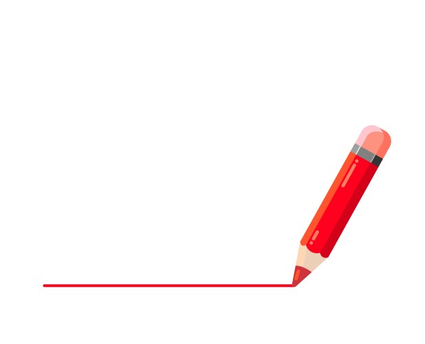A red crayon on white background Royalty Free Vector Image