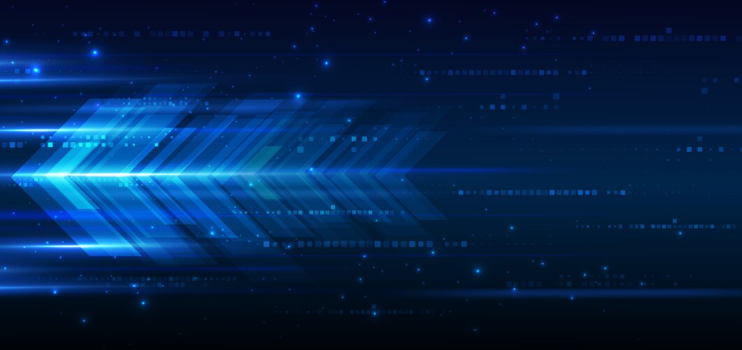 Abstract technology futuristic glowing arrow Vector Image