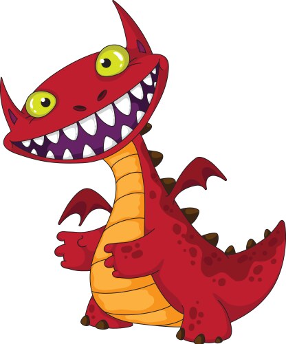 Dragon with flower Royalty Free Vector Image - VectorStock