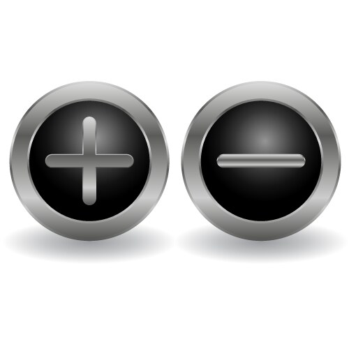 Plus and minus icon in modern design style Vector Image