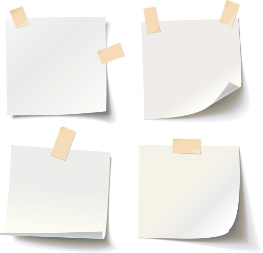 Vintage note papers Royalty Free Vector Image - VectorStock