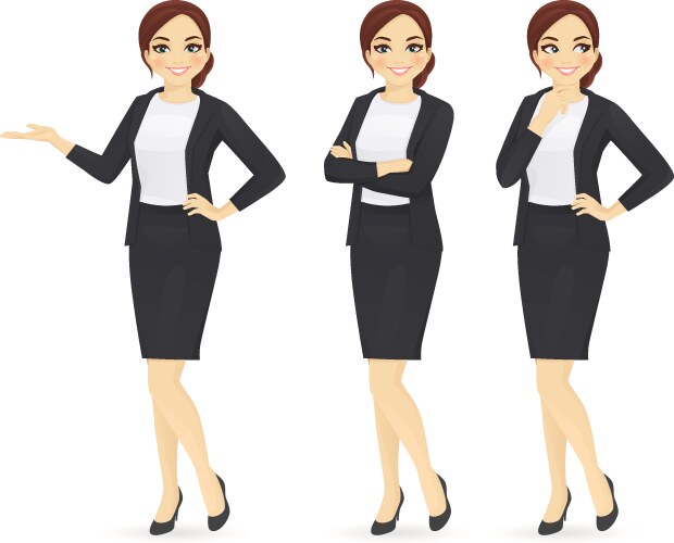 Businesswoman standing Royalty Free Vector Image