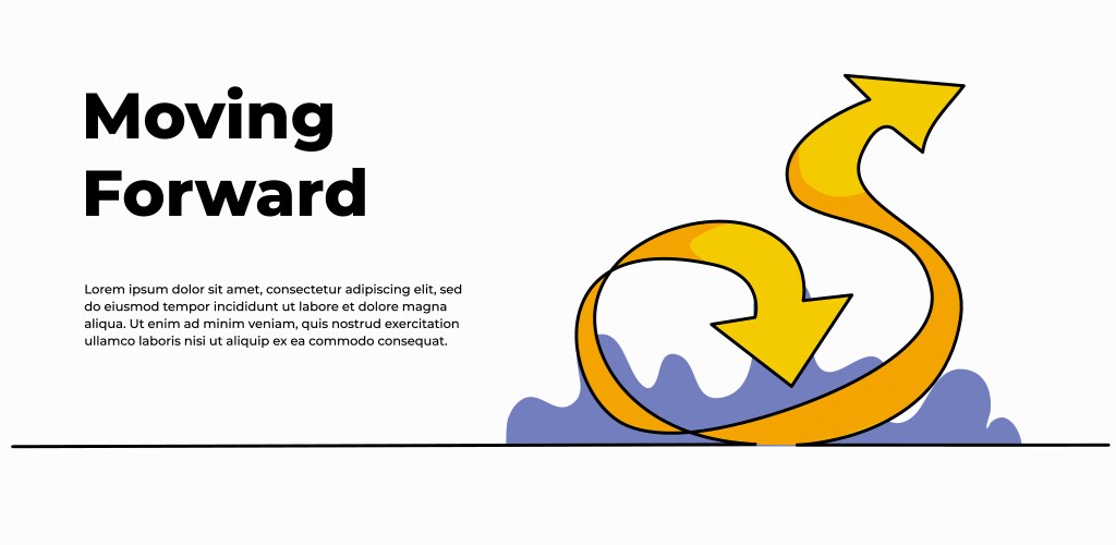 Continuous line design of arrows pointing up Vector Image