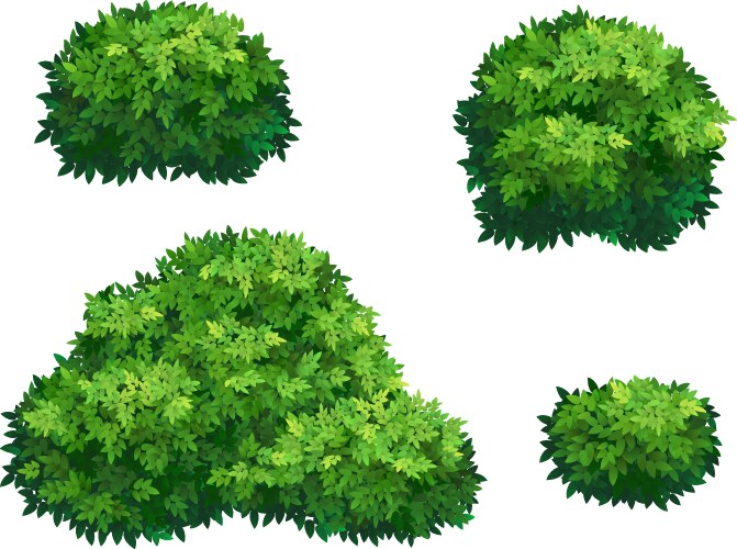 Green Shrubbery Collection Royalty Free Vector Image