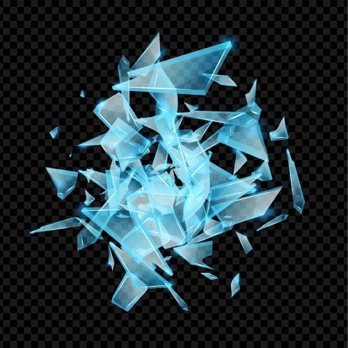 Broken glass Royalty Free Vector Image - VectorStock