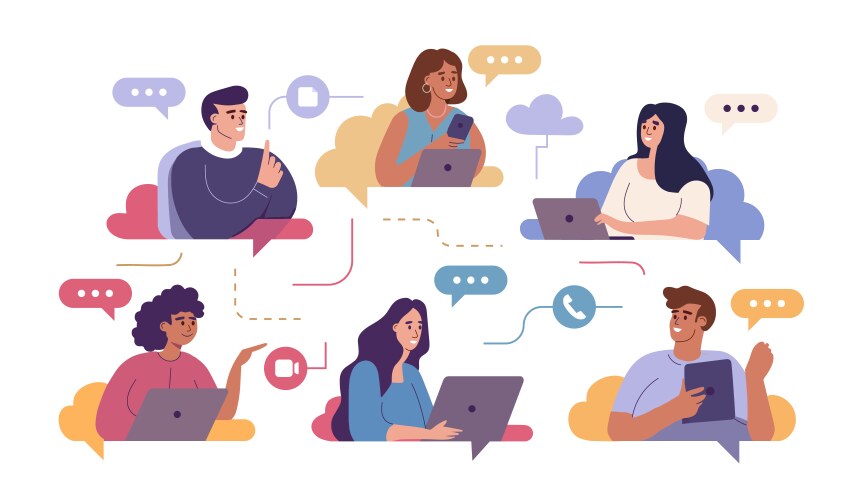 People communication Royalty Free Vector Image