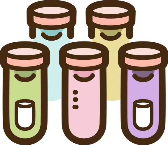 Sample tube - laboratory doodle art Royalty Free Vector