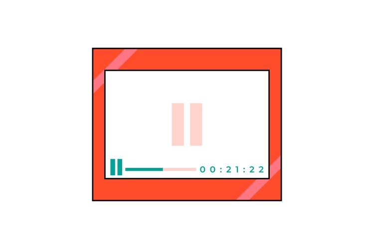 Vlog video frame sticker set Royalty Free Vector Image