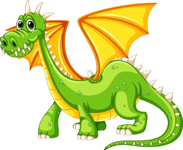 Angry dragon cartoon Royalty Free Vector Image