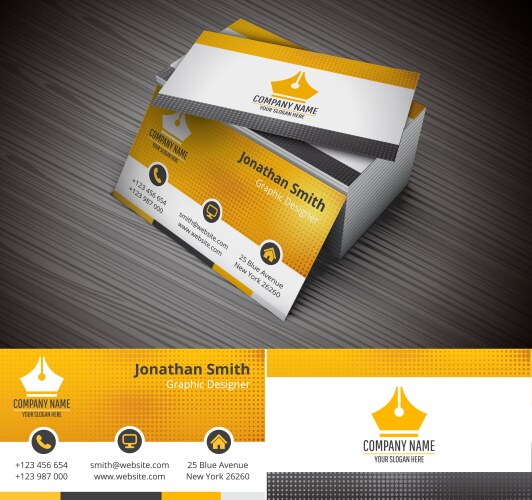 Business card background design template Vector Image