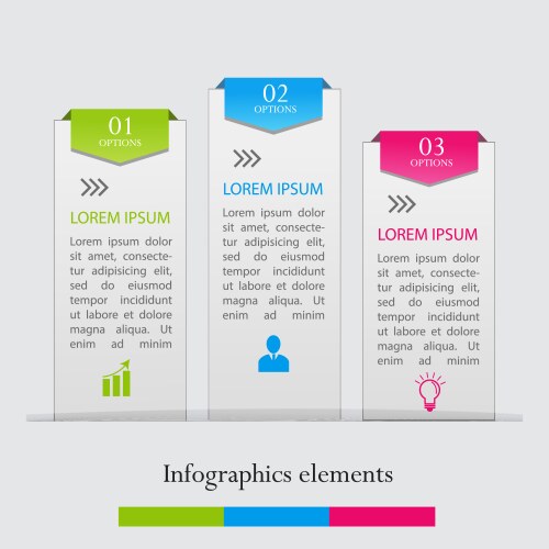 Infographics brochure with various diagrams Vector Image