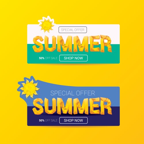Special offer summer label design template Vector Image