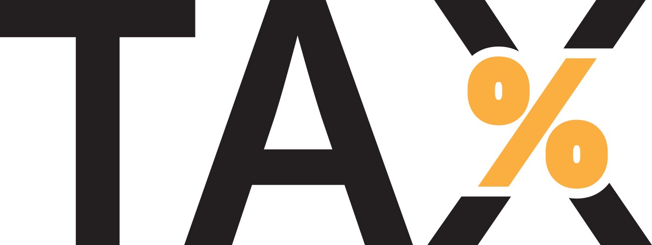 Tax icon logo design template isolated Royalty Free Vector