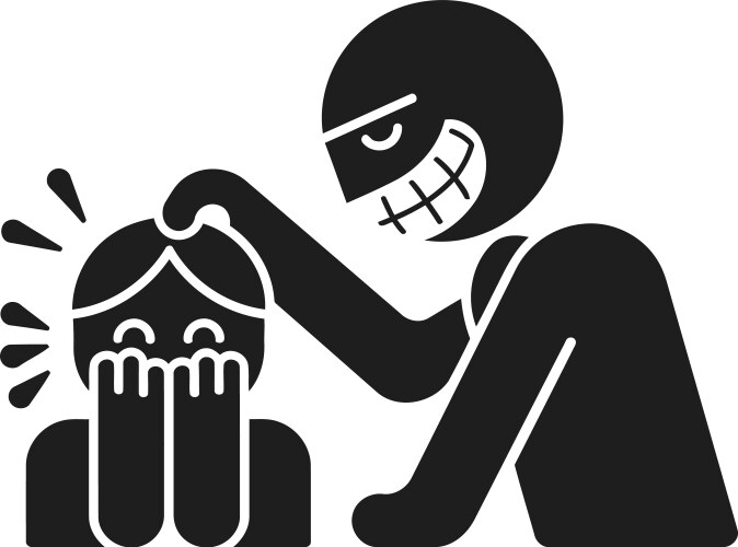 Bullying harassment icon Royalty Free Vector Image