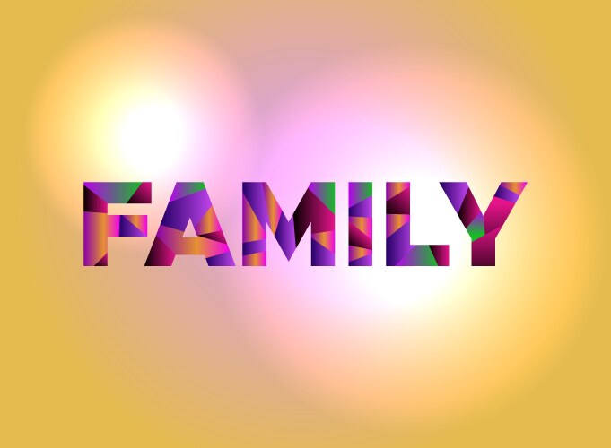 Family concept word art Royalty Free Vector Image