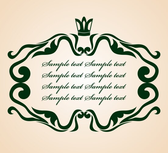 Vintage emblem border frame background Royalty Free Vector